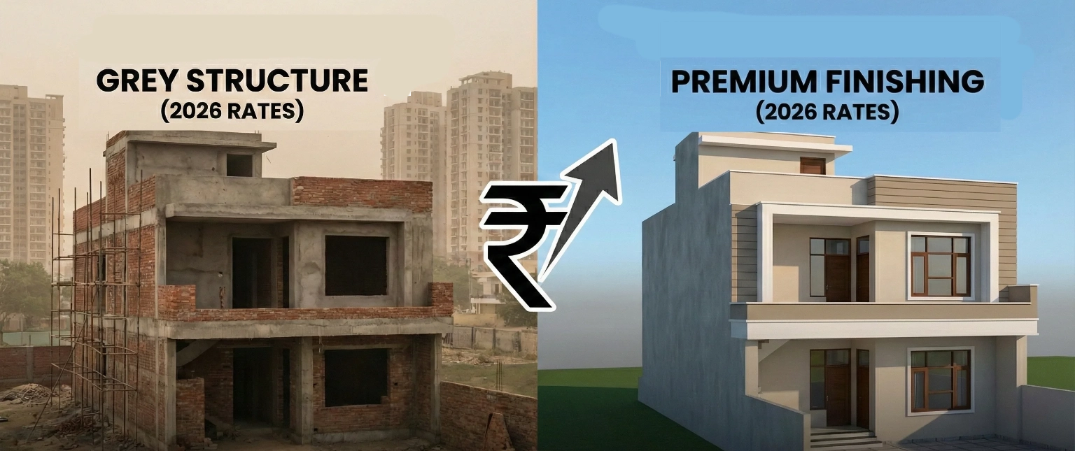 Construction Cost in Gurgaon (2026 Guide) : Grey Structure vs ...